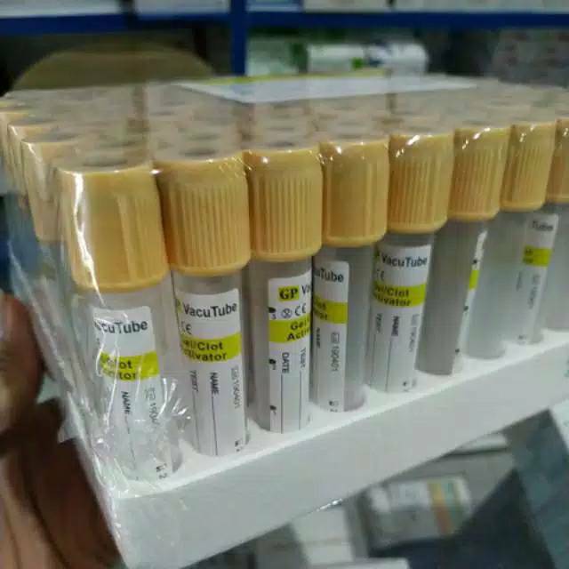 Jual Clot & Gel Activator / Tabung Darah / Tabung SST tutup kuning ...