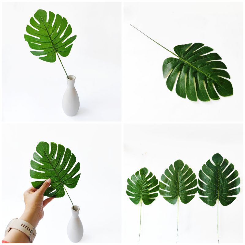 Jual Setangkai Daun Monstera AL29 Artificial Plastik Hias Dekorasi ...
