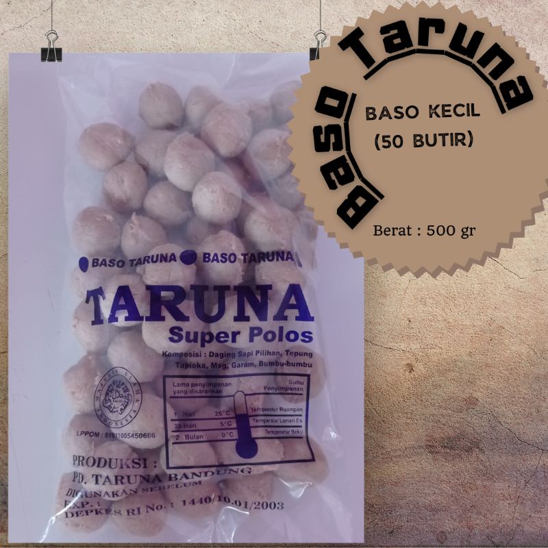Jual TARUNA Baso ukuran KECIL isi 50 butir Bakso daging sapi enak ...