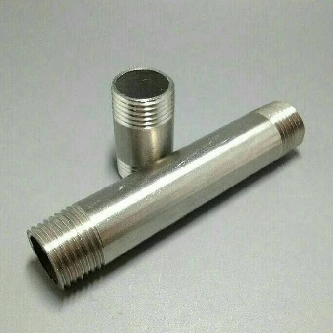 Jual Pipa nepel Stainless SS316 drat 1 1/2" x 100mm / Pipe nepple 10cm ...