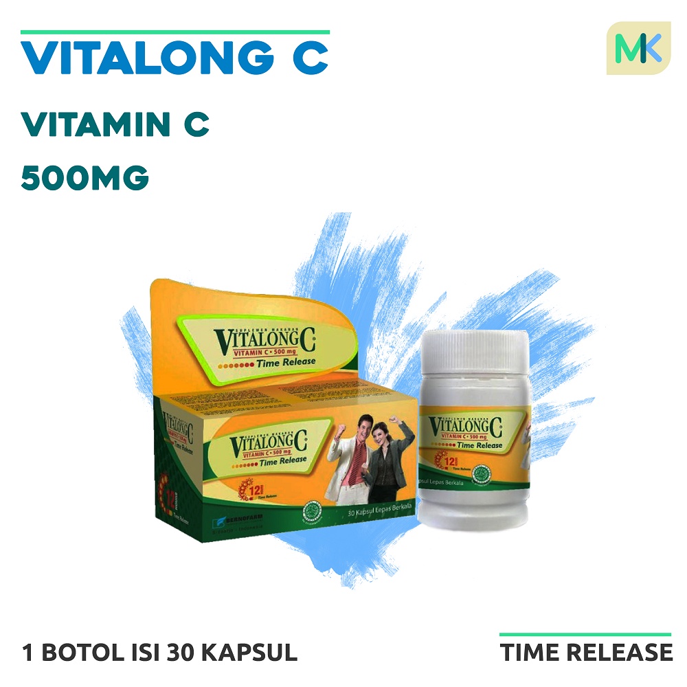 Jual VITALONG C VITAMIN C 500MG ISI 30 KAPSUL | Shopee Indonesia