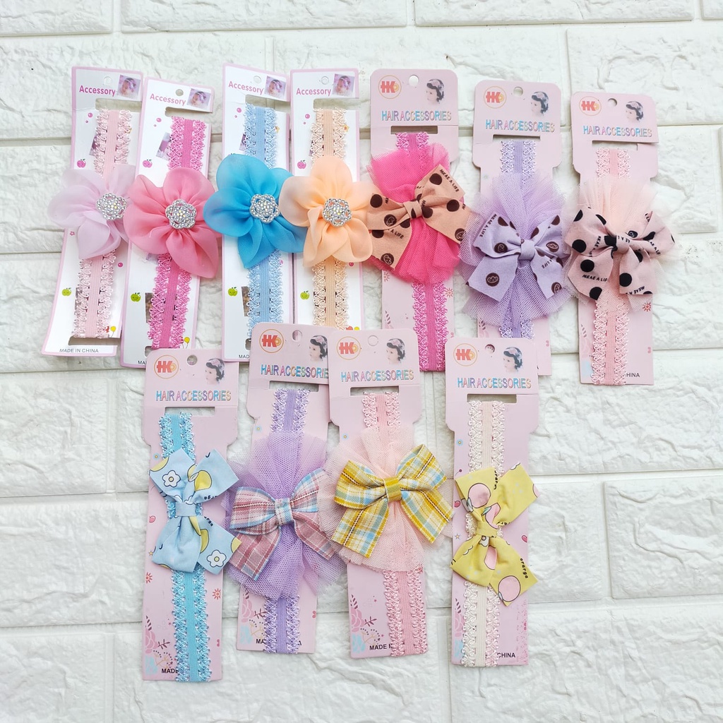 Jual Bandana Bayi Pita lucu / Bando bayi lucu / headband murah motif ...