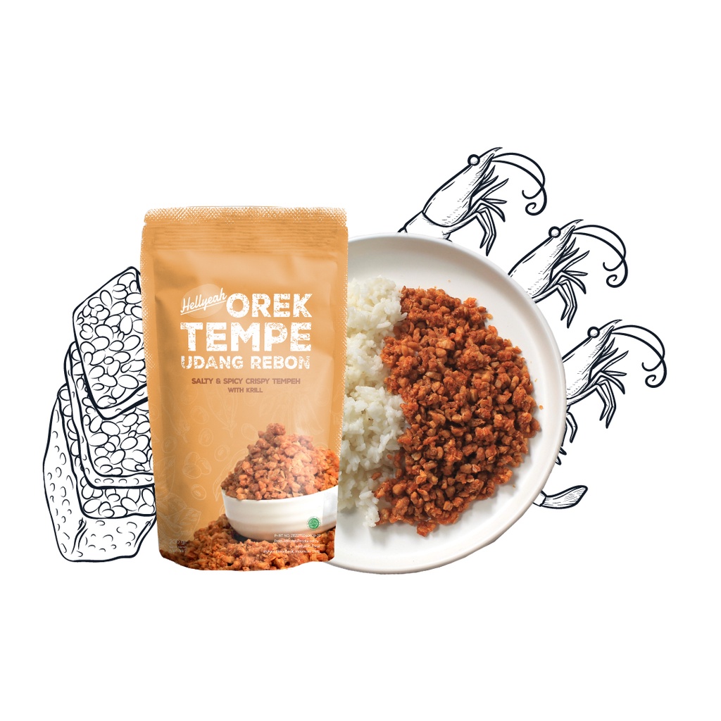 Jual Hellyeah Orek Tempe Udang Rebon 200 gram | Shopee Indonesia