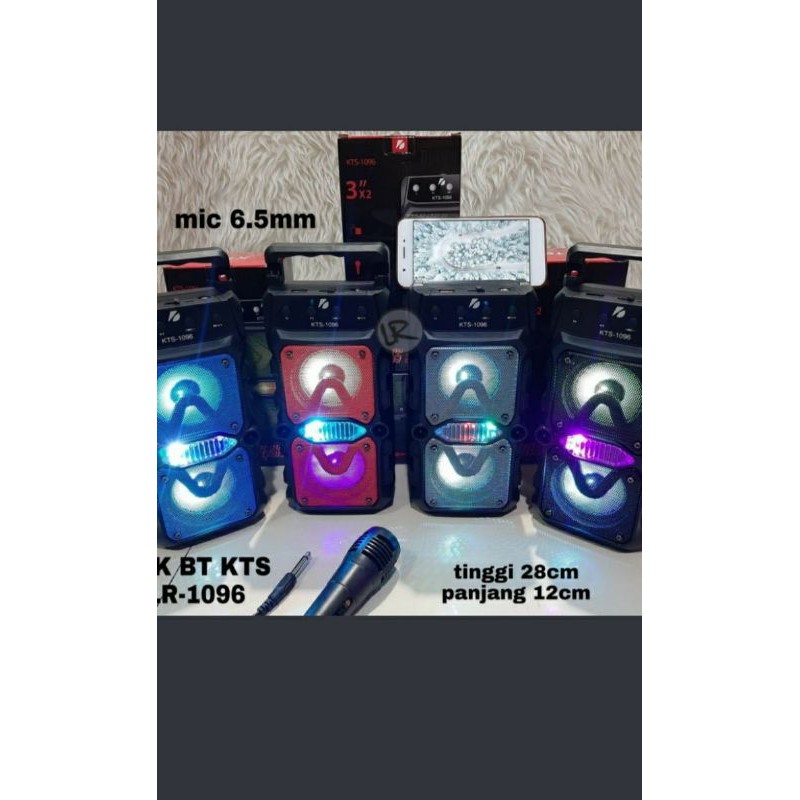 Jual Speaker bluetooth KTS 1096 + mic karaoke | Shopee Indonesia