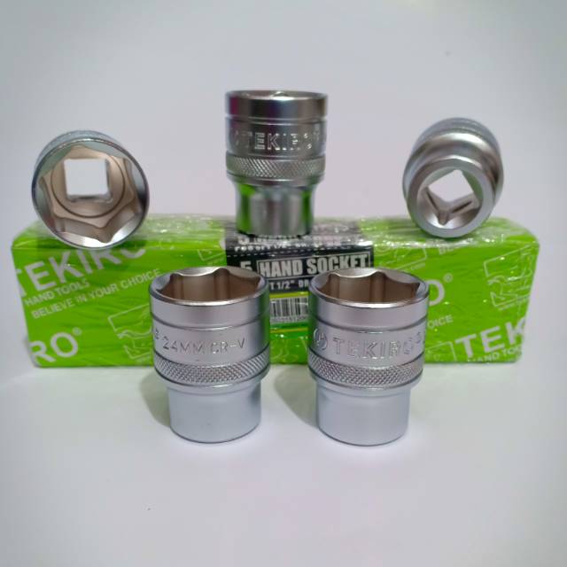 Jual TEKIRO Mata Kunci Sok 24 mm Mata Sock TEKIRO 24 mm 1/2” DR 6 PT Mata Kunci Socket Stang ...