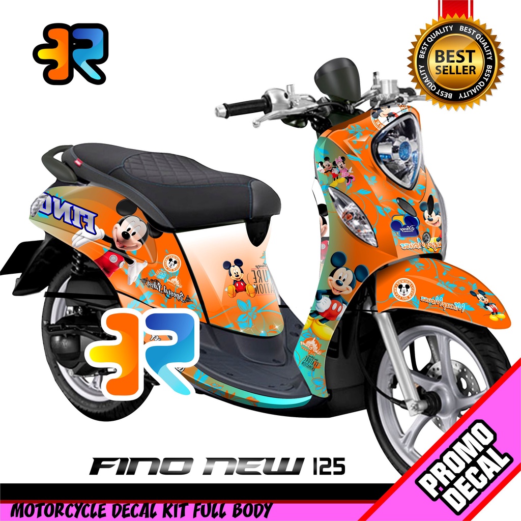 Jual Decal Motor Fino New 125 Desain Mickey Mouse Sticker Full Body ...