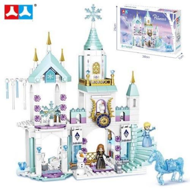 Jual MAINAN EDUKASI ANAK BRICKS PRINCESS FROZEN CASTLE ICE FIGURE ELSA ...