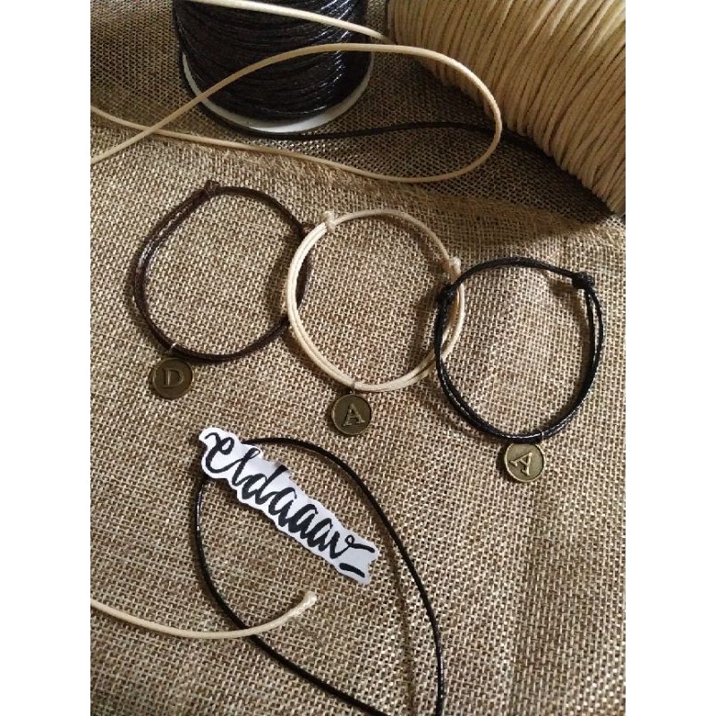 Jual [MODEL 3] [TYPE B] [PART 2] GELANG INISIAL BULAT BRONZE (Q-Z ...