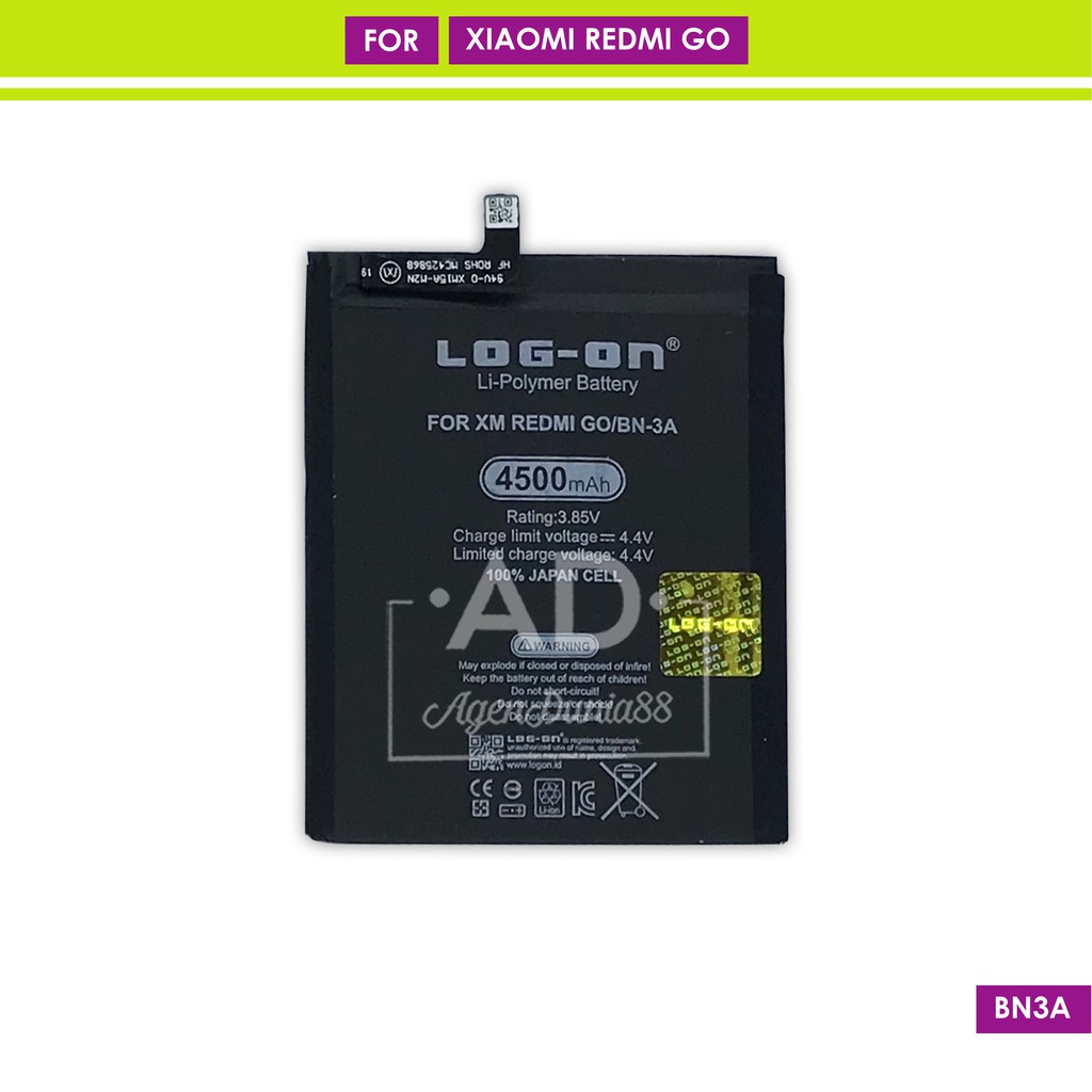 Jual BATERAI XIAOMI REDMI GO - BN3A - LOG ON DOUBLE POWER BATTERY ...