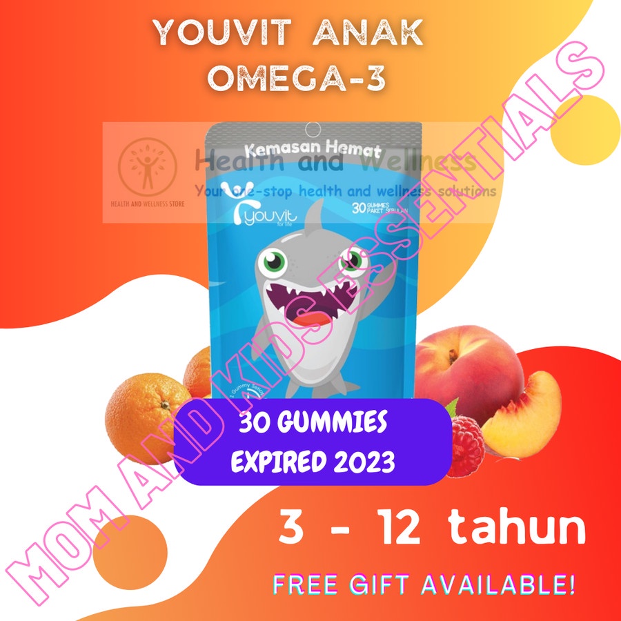 Jual YOUVIT GUMMY MULTIVITAMIN OMEGA 3 ANAK 30 GUMMIES OMEGA-3 1 POUCH ...