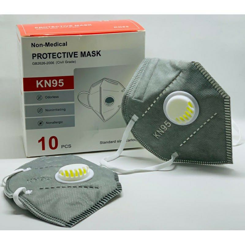 Jual MASKER KN95 FILTER RESPIRATOR WARNA ABU ABU | Shopee Indonesia