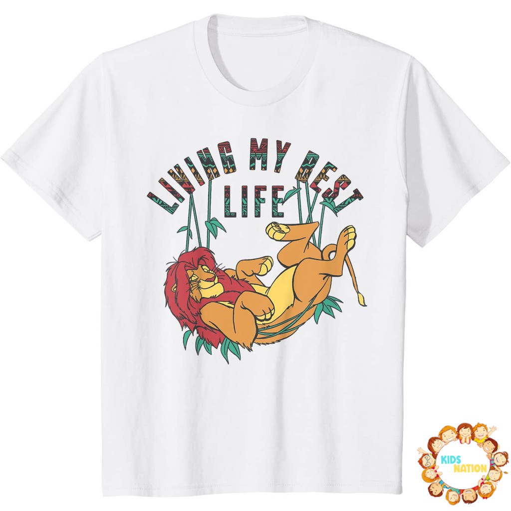 Jual Baju anak Disney The Lion King Living My Best Life Simba Text Fill ...