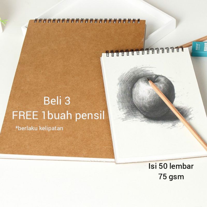 Jual Sketchbook A5, A6 (50 lembar) - Buku Sketsa Desain Gambar ...
