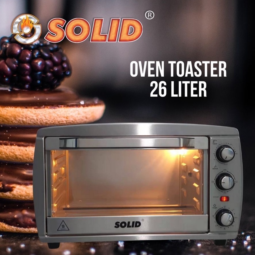 Jual Oven Toaster Pemanggang Listrik SOLID ukuran 26 Liter lengkap ...
