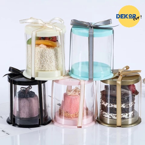 Jual BOX KUE BULAT MINI box packing kue ulang tahun mika kue hampers ...