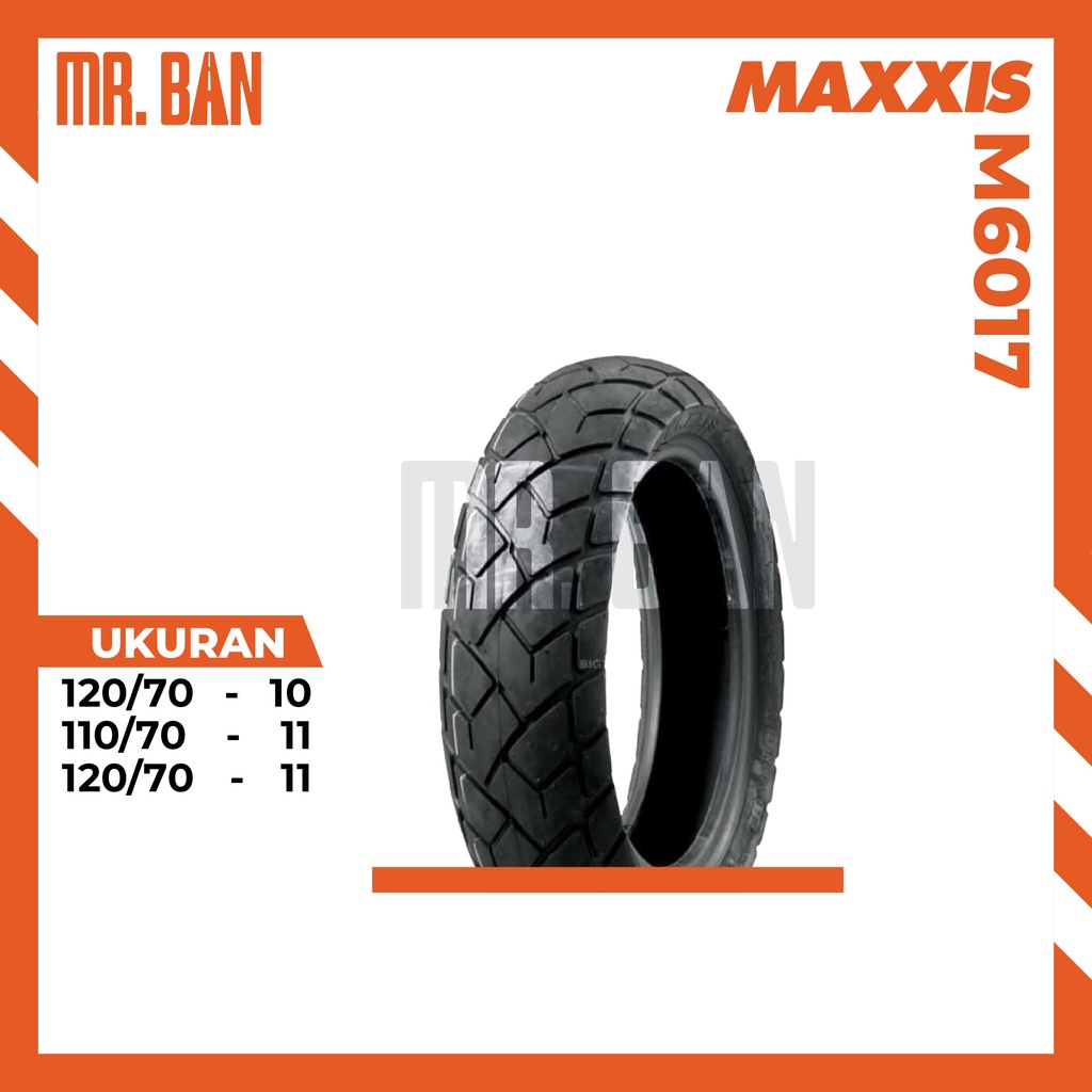 Jual BAN MOTOR VESPA RING 10 RING 11 MAXXIS M6017 TUBLES 120/70-10 110/ ...