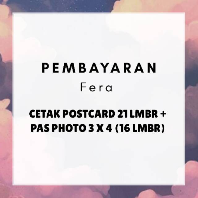 Jual PEMBAYARAN ATAS NAMA FERA | Shopee Indonesia