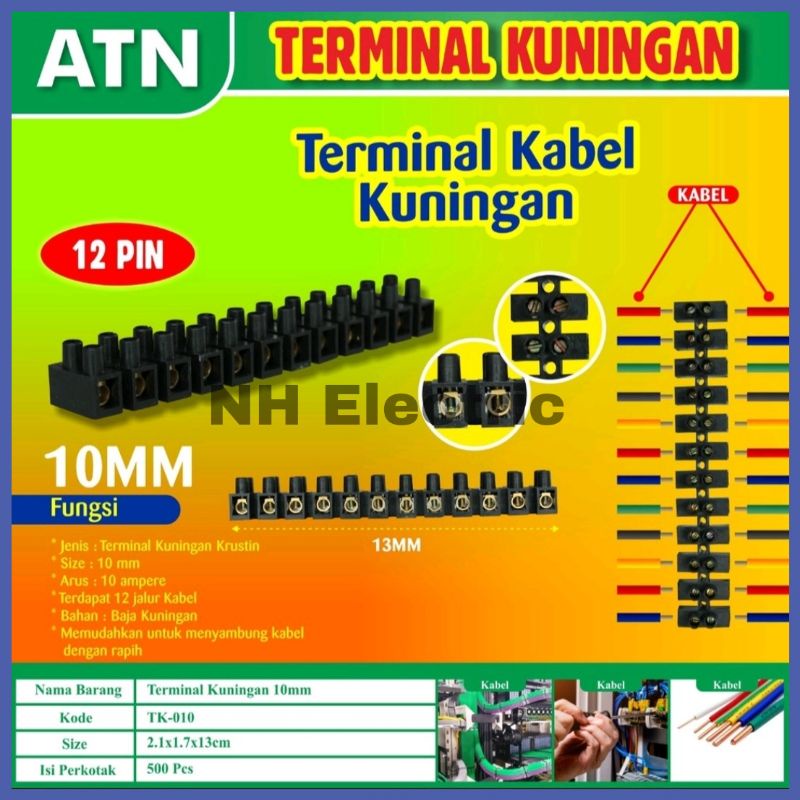 Jual Terminal 10mm - Rustin 10mm - Terminal Kabel 10mm Hitam Atn ...