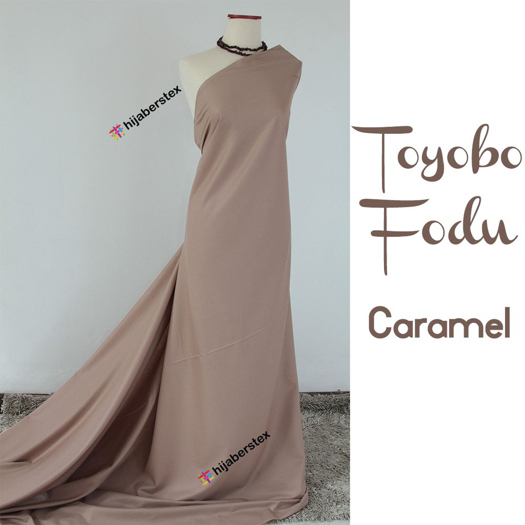 Jual 1/2 Meter Kain TOYOBO FODU Caramel (ecer warna) | Shopee Indonesia