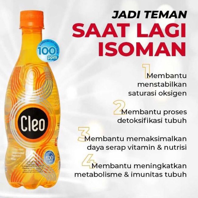 Jual Air Mineral Beroksigen Meningkatkan Saturasi Oksigen CLEO OXY ...