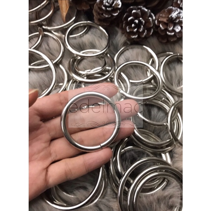 Jual TANGAN-KERAJINAN- RING O BESI NIKEL | RING BULAT 5CM - SILVER ...