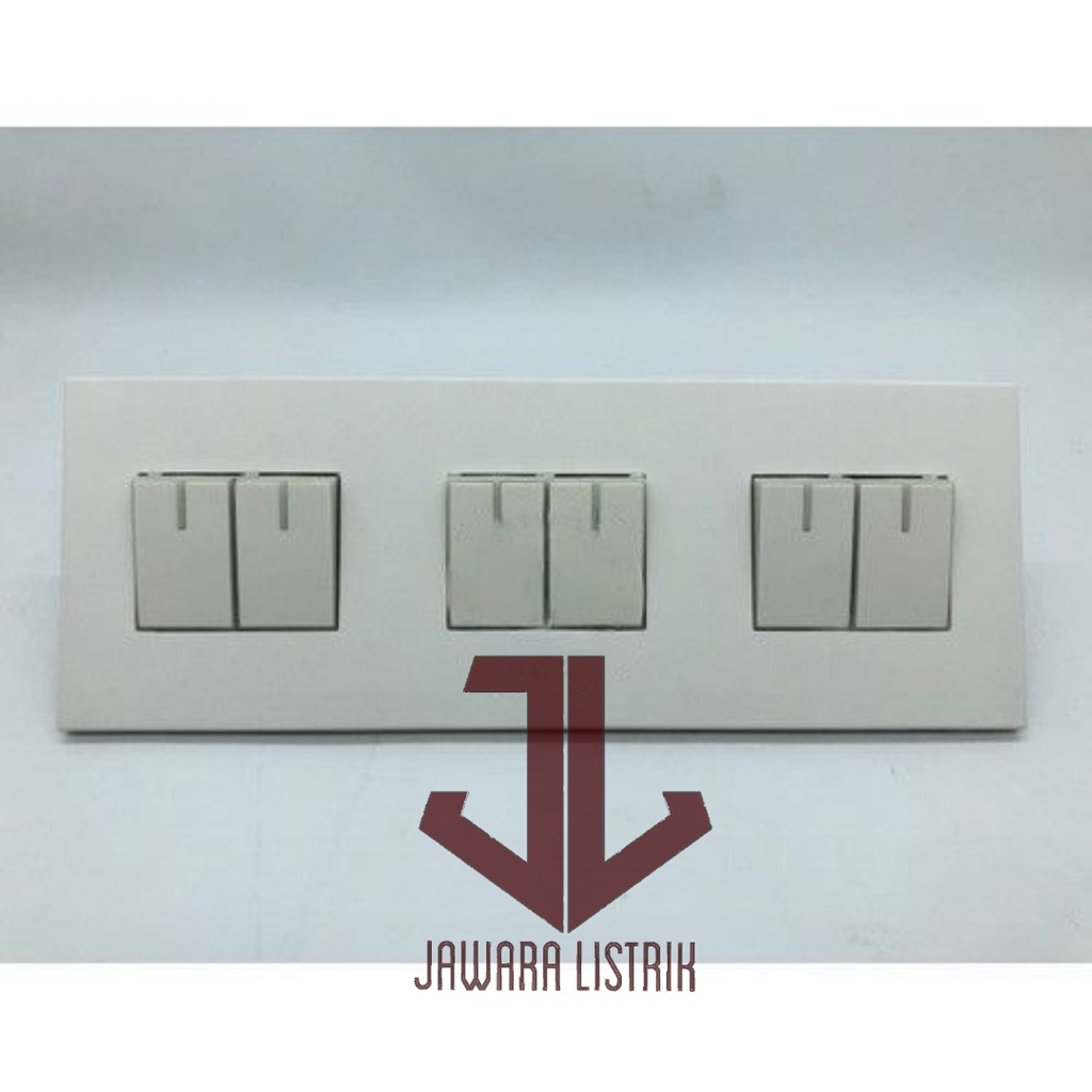Jual SAKLAR PANASONIC ISI 6 PANASONIC WHITE STYLE 3 GANG WESJP | Shopee ...
