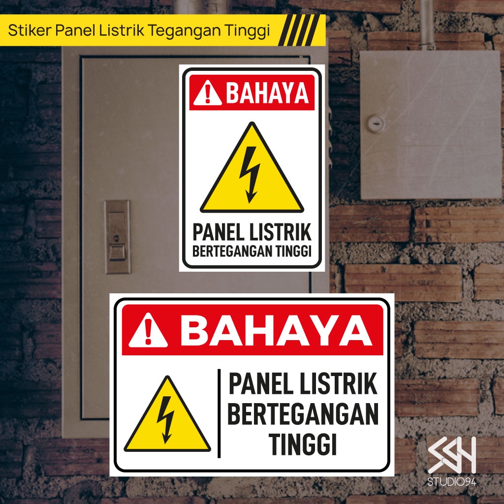Jual Sticker Sign Stiker Penanda Bahaya Panel Listrik Tegangan Tinggi ...
