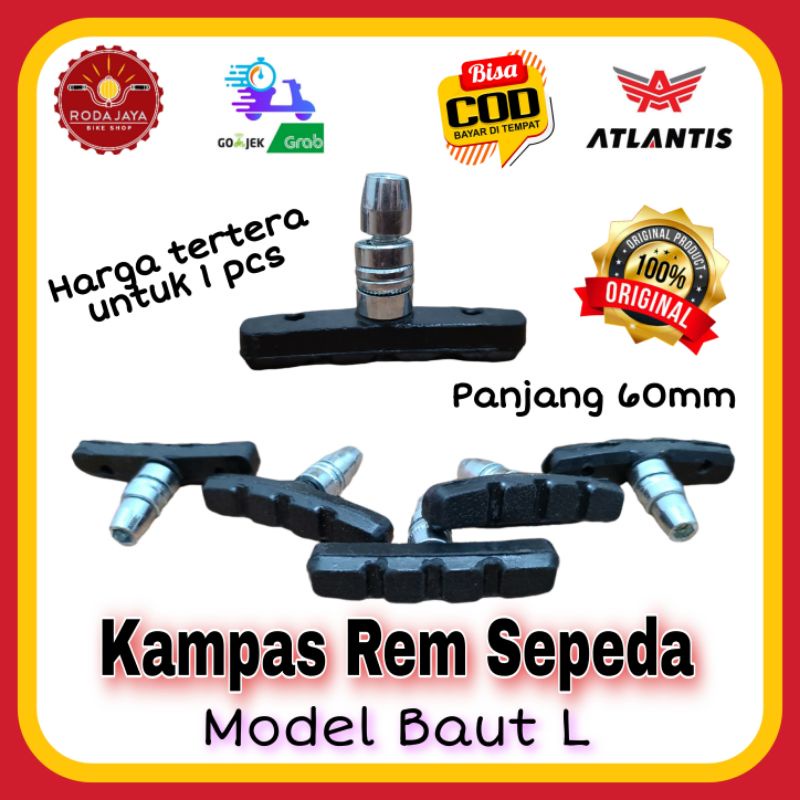 Jual ATLANTIS Kampas Rem V Brake Sepeda 60mm 70mm | Shopee Indonesia