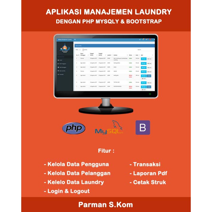 Jual Aplikasi Manajemen Laundry Berbasis Web Dengan Php Mysqli Dan Bootstrap | Shopee Indonesia