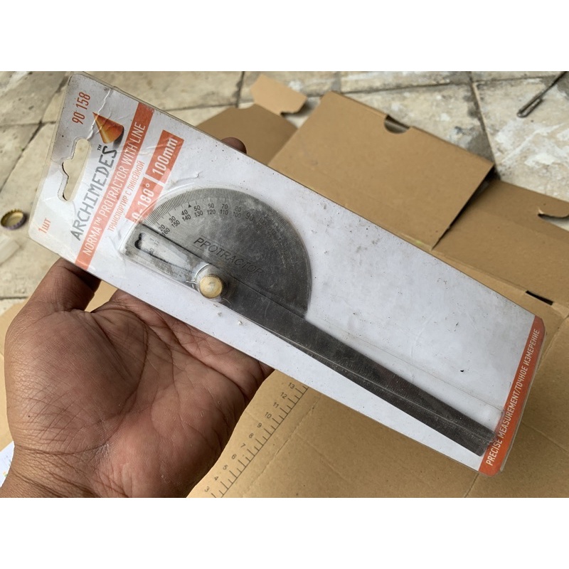 Jual Busur Derajat Stainless Degree Protractor Archimedes | Shopee ...