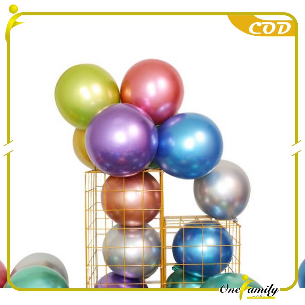 Jual ONE-C391 C393 Balon Latex Polos Tebal Metalik / Ballon Macaron ...