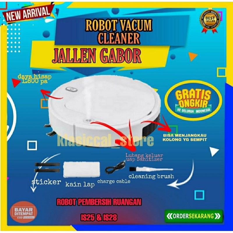 Jual PEMBERSIH LANTAI OTOMATIS ROBOT JALLEN GABOR IS25 DAN JALEN GABOOR ...