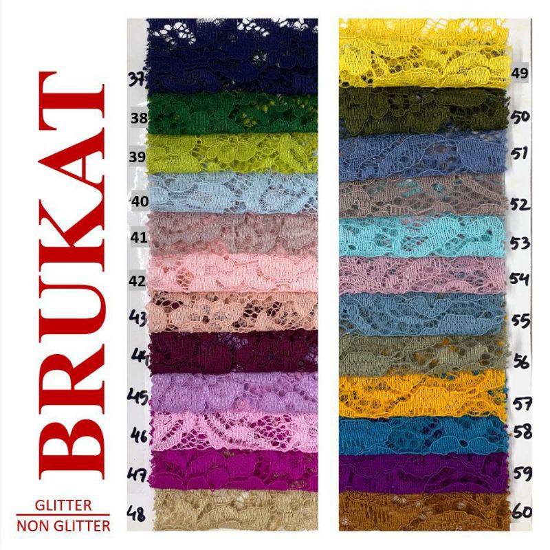 Jual KAIN BRUKAT BROKAT LACE CORD PREMIUM MOTIF BUNGA | Shopee Indonesia