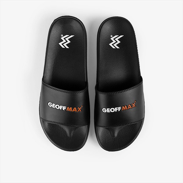 Jual Geoff Max - Wigora Black | Sandal Pria Wanita Sendal Slop Slipper ...
