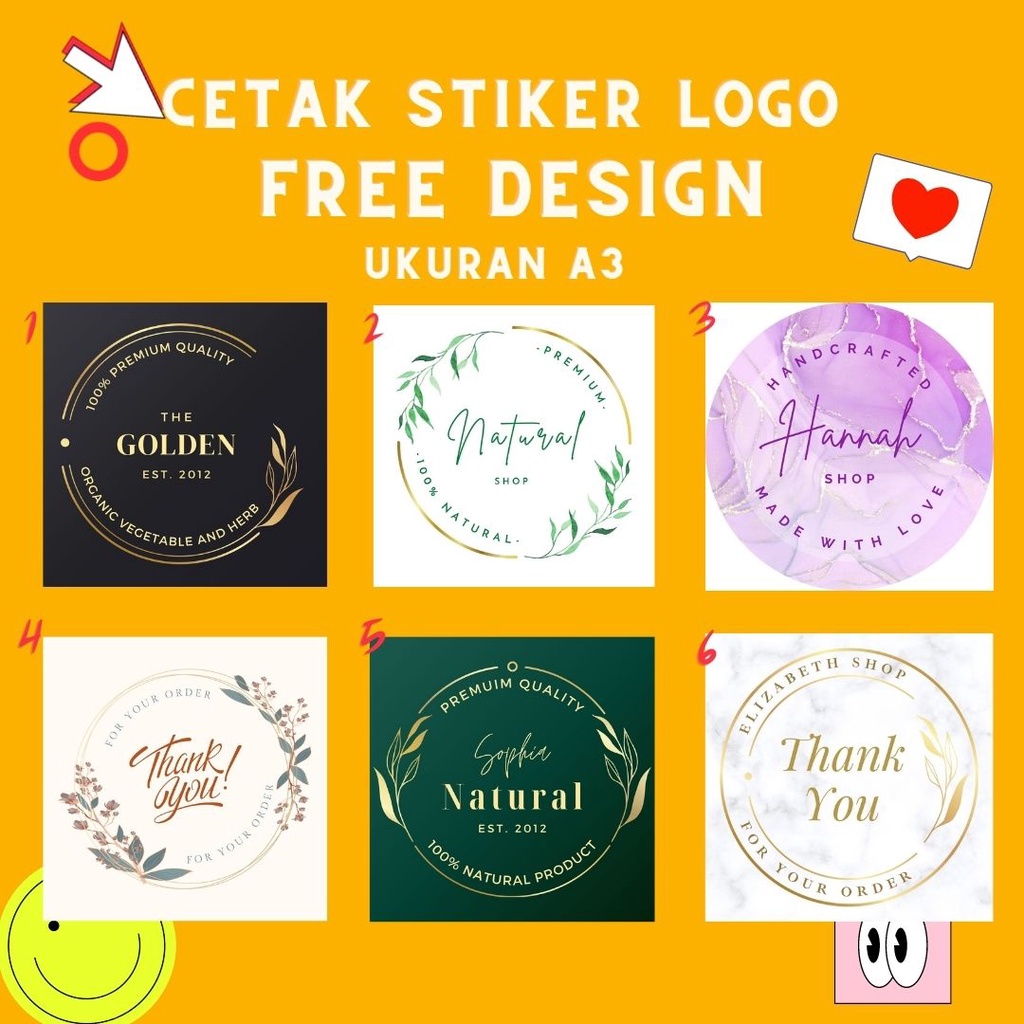 Jual Cetak Stiker logo Free Cutting, Label Makanan, Label Kemasan ...
