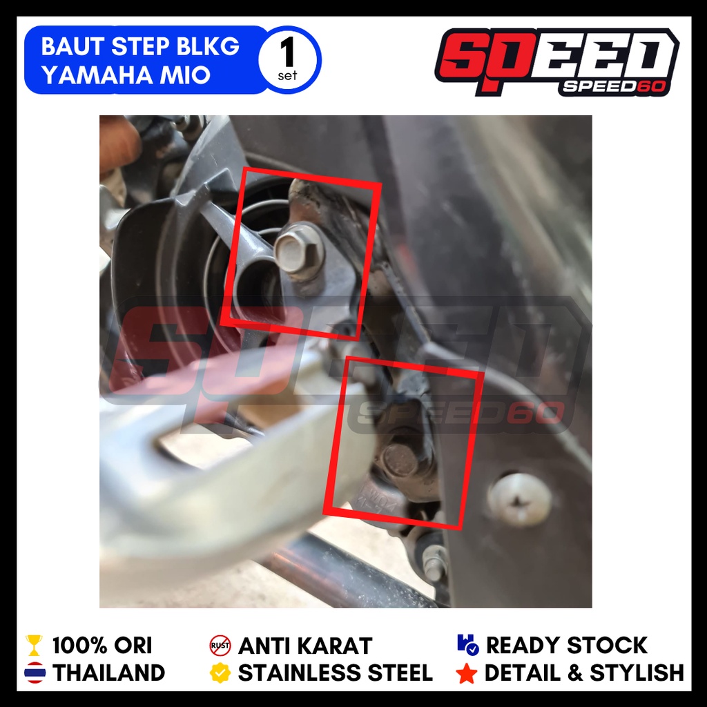 Jual Baut Injakan Step Mio Mio Soul Fino Probolt Stainless King Nut ...