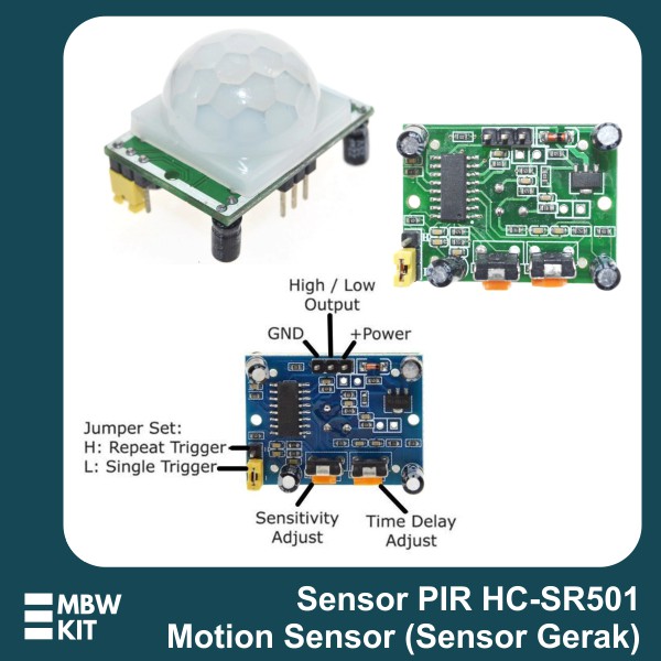 Jual Motion Sensor PIR Sensor Gerak HCSR501 HCSR-501 | Shopee Indonesia