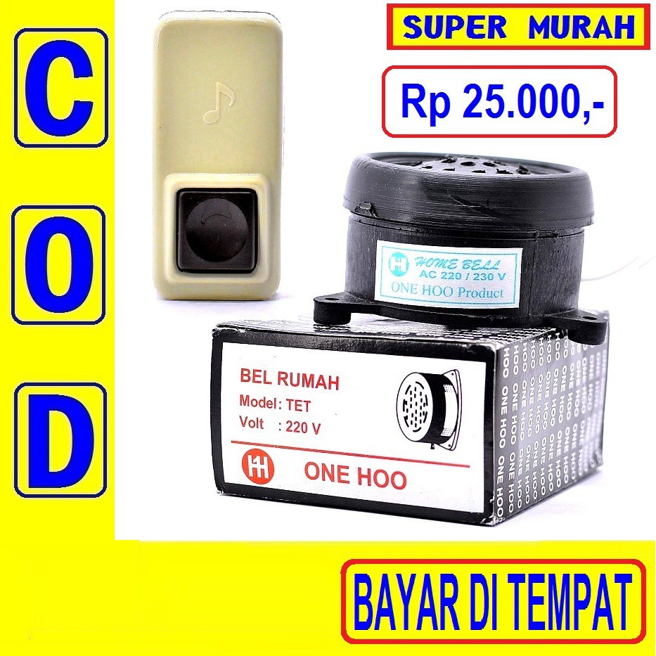 Jual Paket Bel Listrik Sudah Termasuk Saklar 220v Siap Pasang | Shopee ...