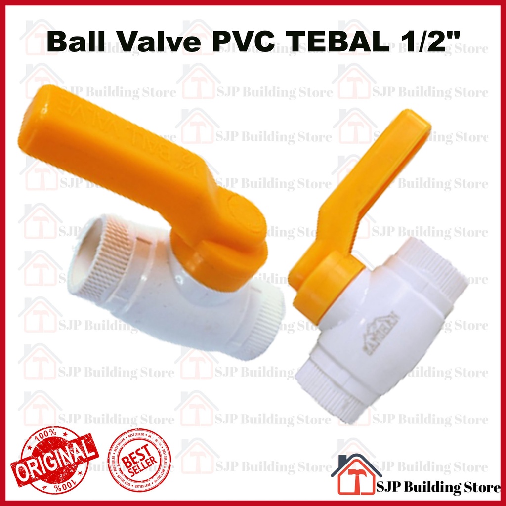 Jual Ball Valve PVC TEBAL 1/2" 3/4" 1" Stop Kran l Keran Pipa | Ball Valve Stop Kran Plastik ...