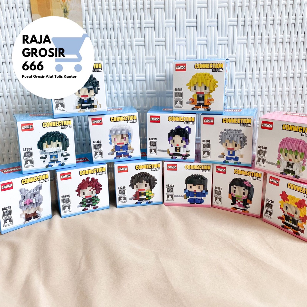 Jual Linkgo demon slayer Connection Blocks mainan anime bentuk lucu ...