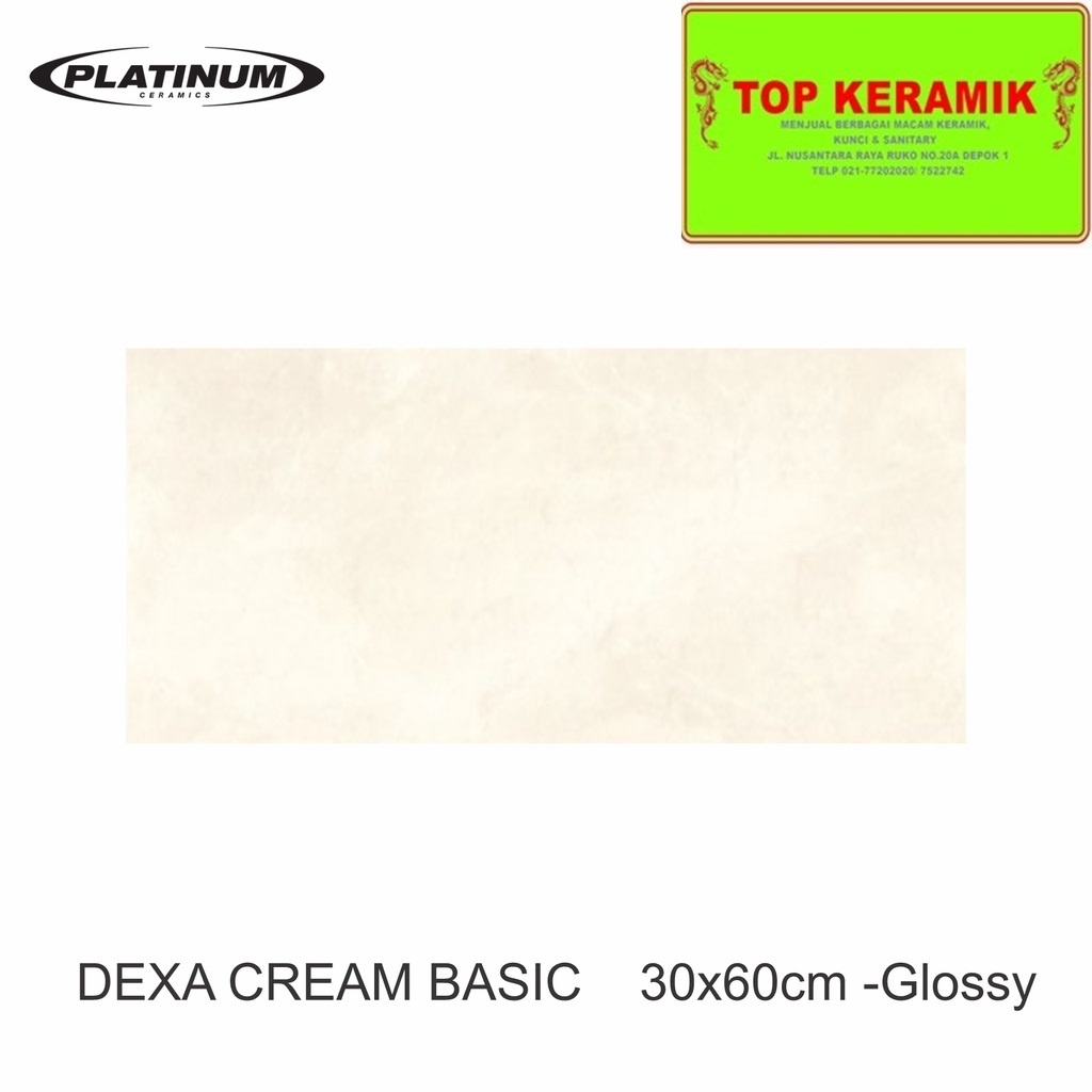 Jual Keramik Dinding Platinum 30x60 Dexa Cream Basic | Shopee Indonesia