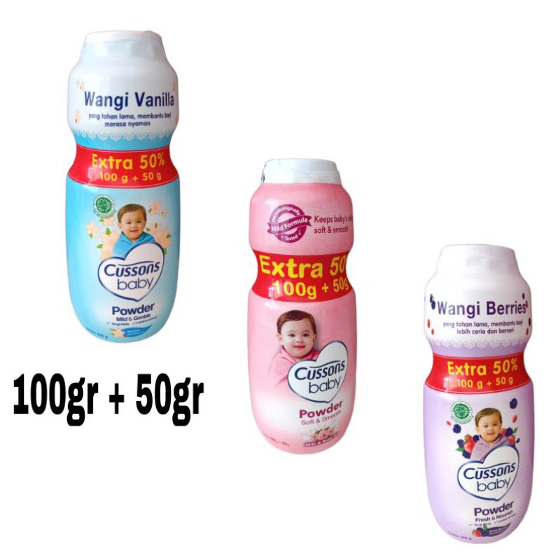 Jual Cussons Baby Powder Bedak Tabur 100gr + 50gr | Shopee Indonesia