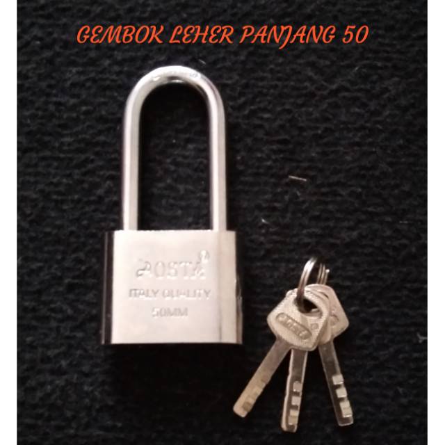 Jual GEMBOK LEHER PANJANG 50 - GEMBOK RUMAH - GEMBOK PAGAR - GEMBOK ...
