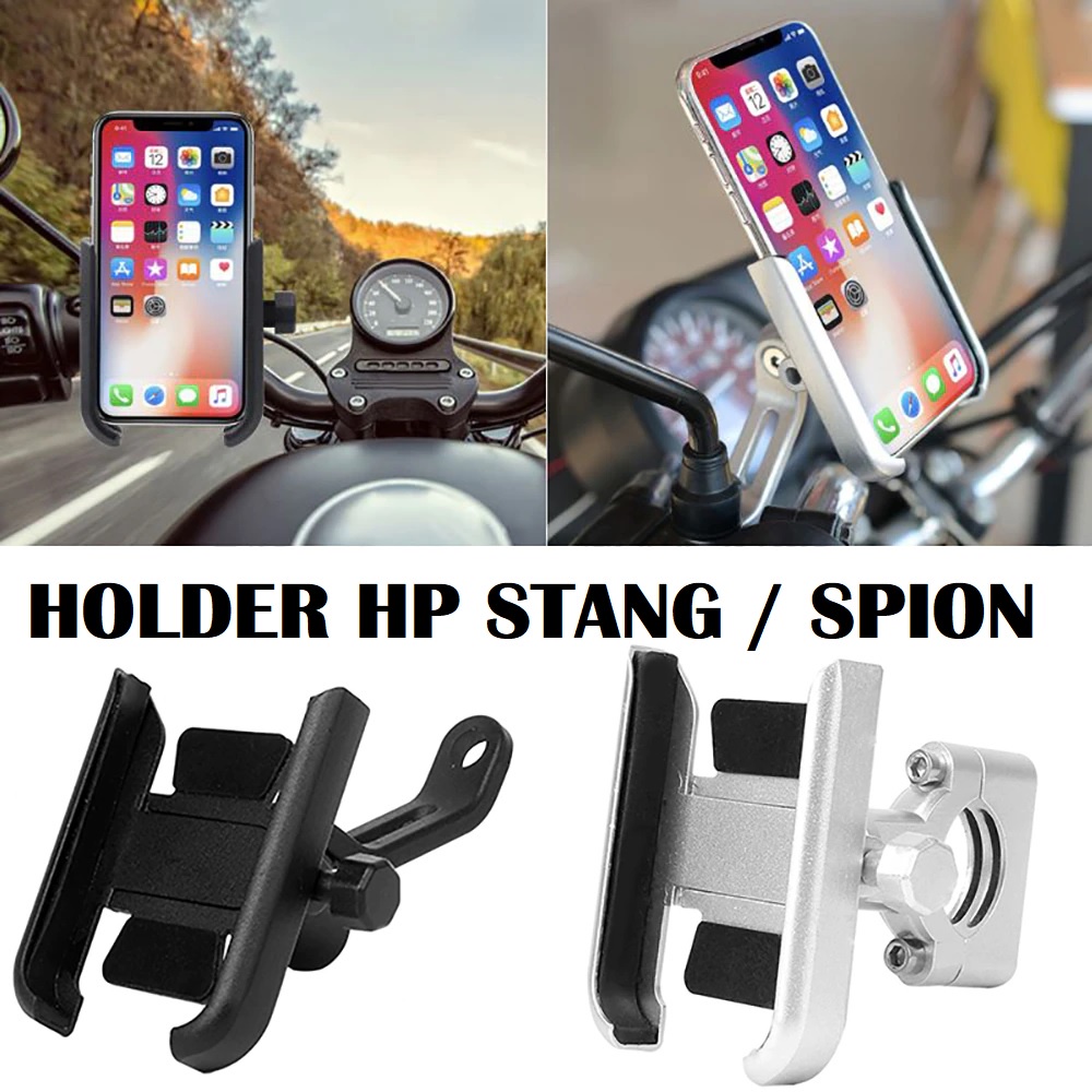 Jual Phone Holder Motor Spion / Stang Stand Dudukan Handphone Penyangga HP | Shopee Indonesia