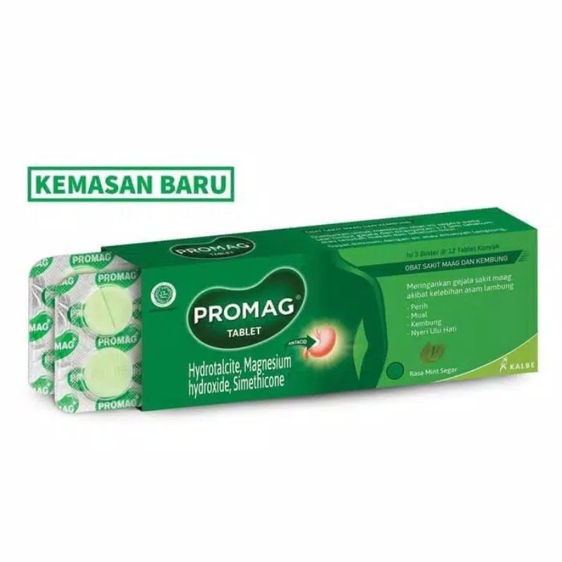 Jual Promag Tablet 1 Strip isi 12 Tablet / Promag Suspensi Botol 60ml ...