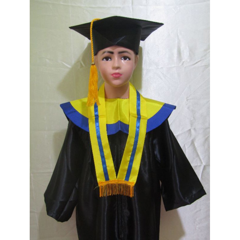 Jual Seragam Toga Wisuda Anak TK Paud Kuning Biru Original 100% ...