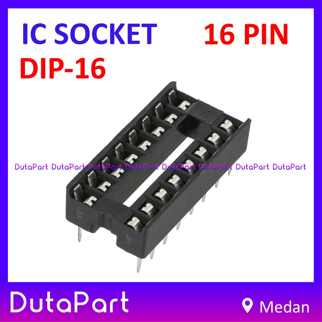 Jual Socket IC 16 PIN 16PIN Adapter Soket DIP-16 DIP16 16P DIP 16 P ...