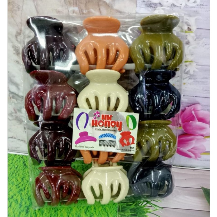 Jual Jepit rambut jedai isi 12 pcs ukuran 5 cm jepitan multiwarna | Shopee Indonesia