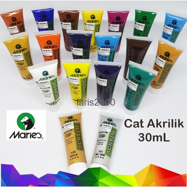 Jual Cat Akrilik Maries 30 ml (38 warna) | Shopee Indonesia