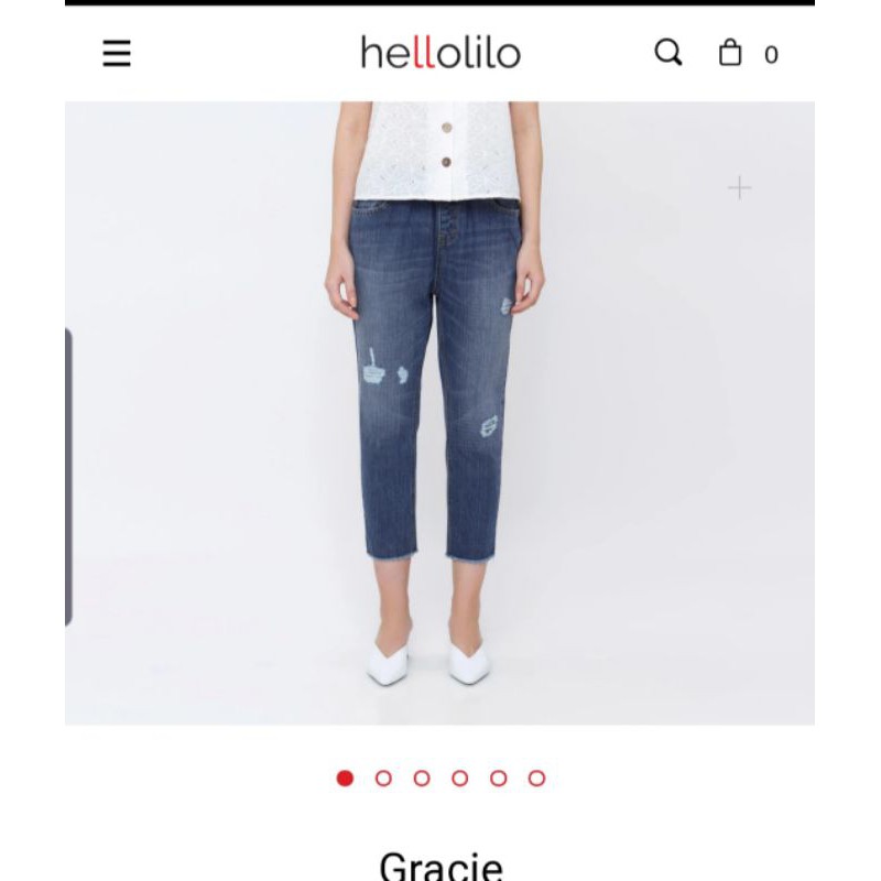 Jual Hellolilo Boyfriend Jeans Denim Gracie All Size | Shopee Indonesia